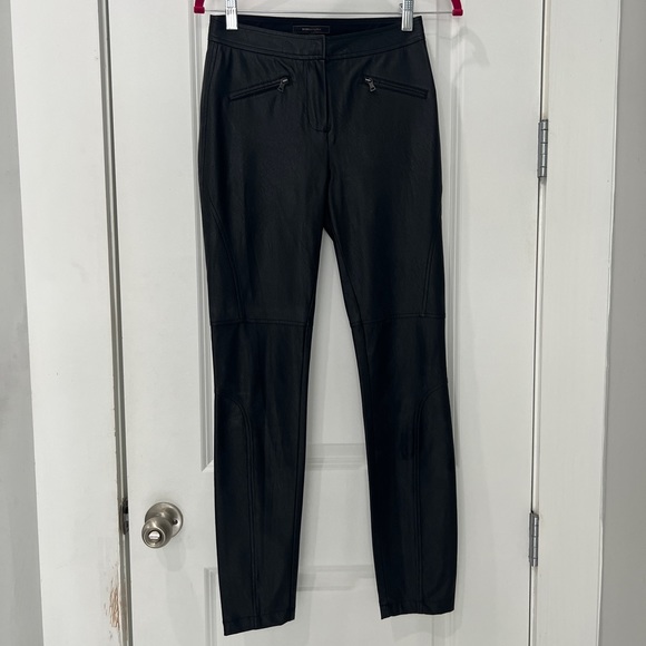 BCBGMaxAzria | Pants & Jumpsuits | Bcbgmaxazria Black Leather Pants New ...